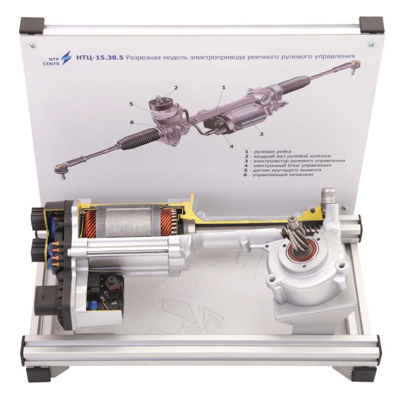 NTC-15.38.5 “Electric motor drive cutaway of rack-and-gear steering ...